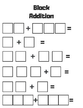 Block Addition By Violet Homebabe Teachers Pay Teachers