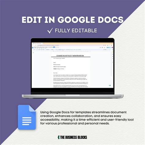 HR Policy Change Memorandum Template Google Docs MS Word Etsy