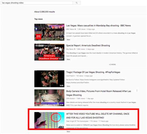 The Youtube Algorithm Is Promoting Las Vegas Conspiracy Theories Mashable