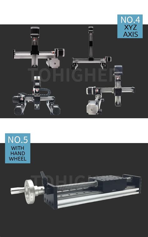 Manual Slide Table CNC Linear Guide Rail 100 1000mm Stroke