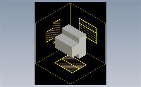 三视图投影示例 autocad 2004 模型图纸下载 懒石网
