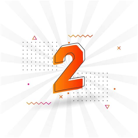 2 Number Vector Font Alphabet Number 2 With Decorative Element Stock Vector 13889848 Vector Art