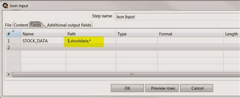Pentaho Data Integration Pentaho Data Integration JSON Input Step