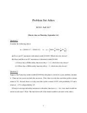PS1 Pdf Problem Set Athos EC491 Fall 2017 Due In Class On Thursday September 14 Question 1