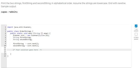 Solved Print The Two Strings Firststring And Secondstring