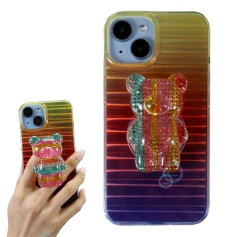 스마트몬스터 아이폰 스몬맨 홀로그램 레인보우 곰돌이 스마트톡 젤하드 케이스