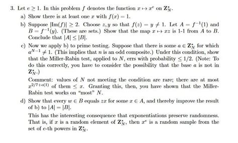 Let E In This Problem F Denotes The Function Chegg Com