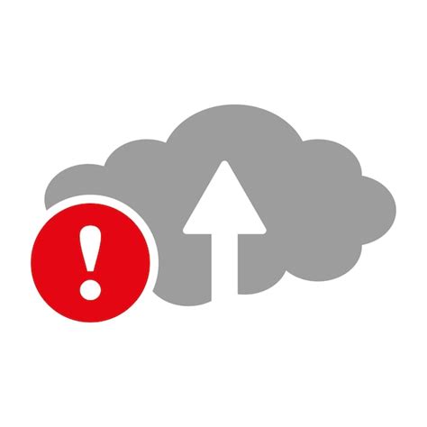 Premium Vector Upload Error Notification Warning Sign Icon Vector