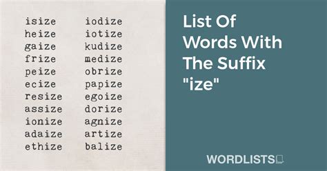 List Of Words With The Suffix Acy