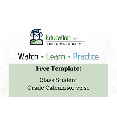 Free Excel Template Class Babe Grade Calculator V My Spreadsheet Lab