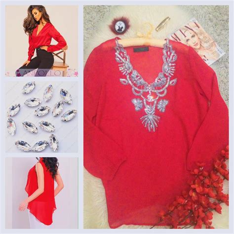 Розкішна елітна шифонова блуза зі стразами — ціна 100 грн у каталозі