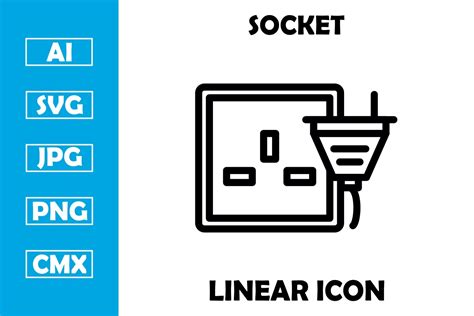 Socket Vector Line Icon Design Graphic By Pexelpy · Creative Fabrica
