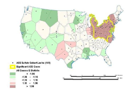 Local Mortality Cluster As Measured By The Getis Ord Statistic From