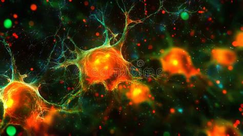 Microscopic View Of Vibrant Neuron Cells Network Stock Illustration Illustration Of Nervous