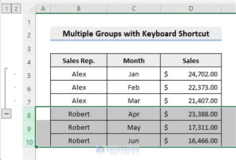 How To Create Multiple Groups In Excel 4 Effective Ways Exceldemy