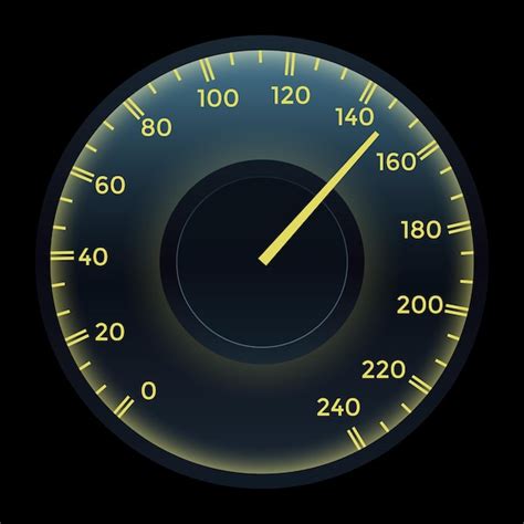 Premium Vector Realistic Car Dashboard Speedometer Speed Measure