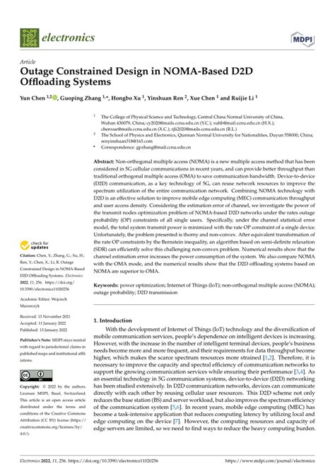 Pdf Outage Constrained Design In Noma Based D2d Offloading Systems