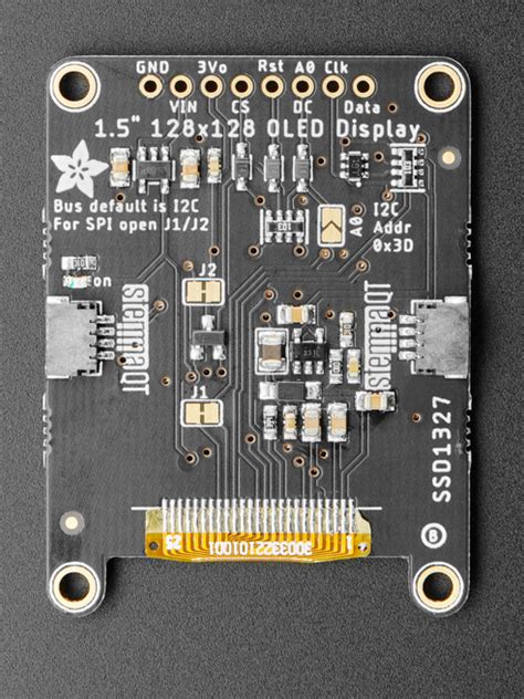 Pinouts Adafruit Grayscale 15 128x128 Oled Display Adafruit