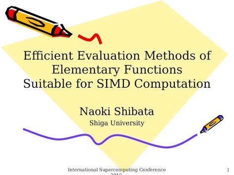 ppt slides efficient evaluation methods of elementary functions