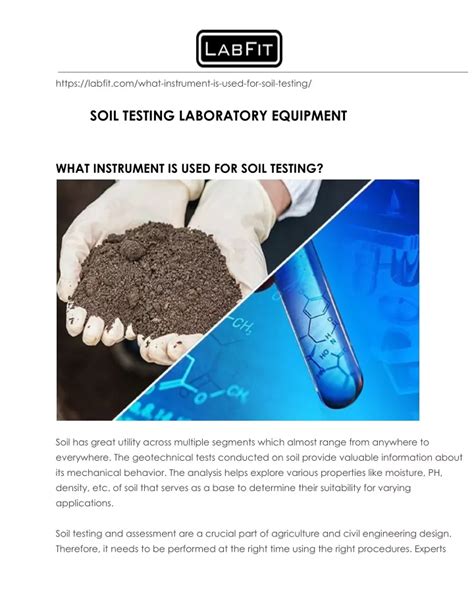 PPT Soil Testing Laboratory Equipment PowerPoint Presentation Free Download ID 11745201