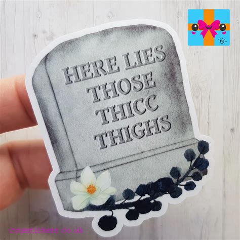 Thicc Thighs Sticker Matt Or Gloss