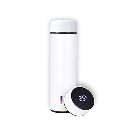 Ts White Digital Flask With Colour Emblem