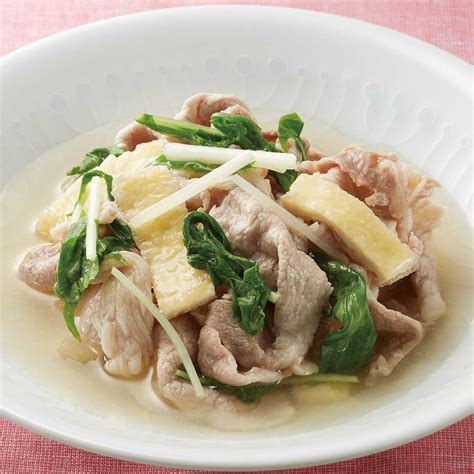 豚肉と水菜のさっと煮｜レシピ｜株式会社にんべん