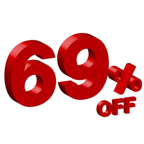 69 69 3d 벡터 일러스트 레이 션 프리미엄 벡터