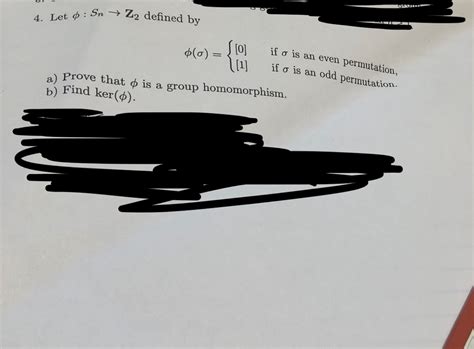 Solved Sz2 Defined By If σ Is An Even Permutation If σ Is