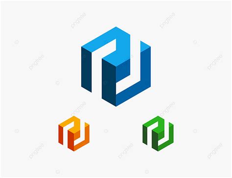 Abstract Cube Hexagon Logo Design Vector Illustration Illusion 3d
