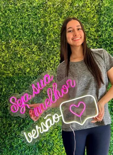 Placa Luminoso Neon Led Seja Sua Melhor Versão Luminaria Parcelamento sem juros