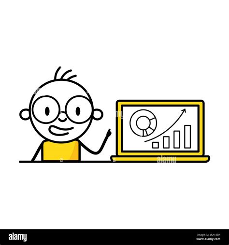 Man Analyzes Chart And Graph Data Working With Data Visualization On