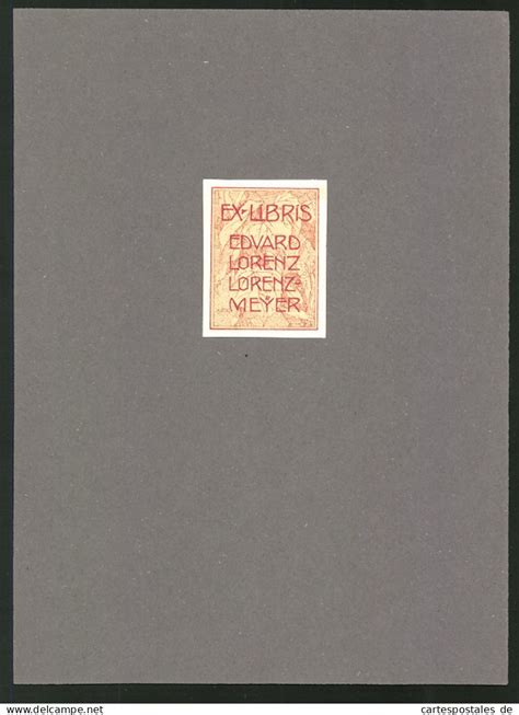 ex libris exlibris edvard lorenz and lorenz meyer blätter