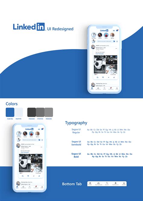 LinkedIn App UI Redesigned On Behance