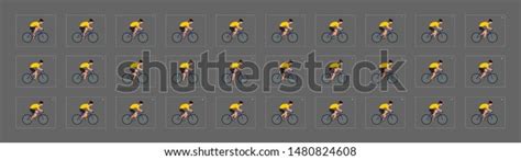 Cycling Animation Sprite Sheet Cycling Frame Stock Vector Royalty Free 1480824608 Shutterstock