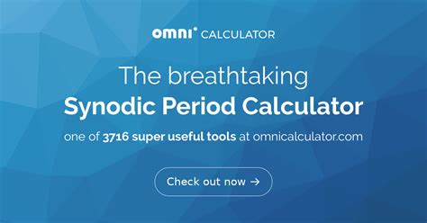 Synodic Period Calculator