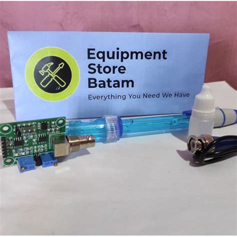 Jual SENSOR PH METER MODULE PH 4502C WITH PROBE ELECTRODE FOR ARDUINO Kota Batam Equipment