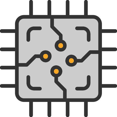 Chip Generic Color Lineal Color Icon