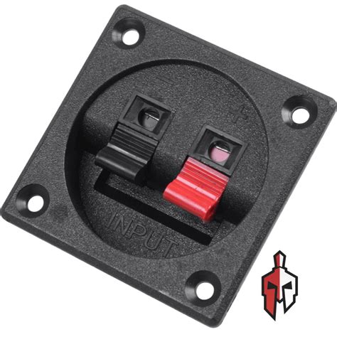 2 Way Push Spring Speaker Terminal Square Alphatronic
