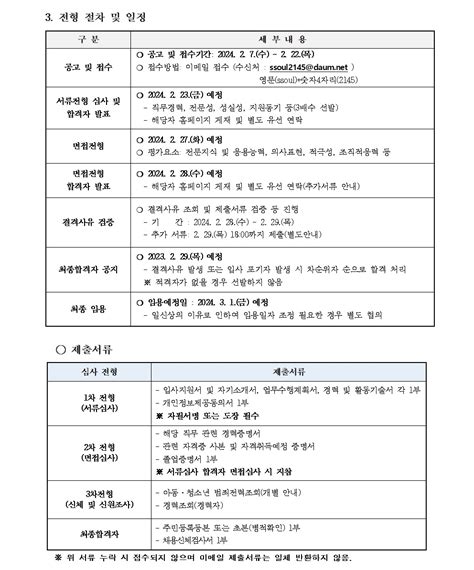 영등포청소년문화의집 2024년 청소년 배치지도사 채용공고 공지사항