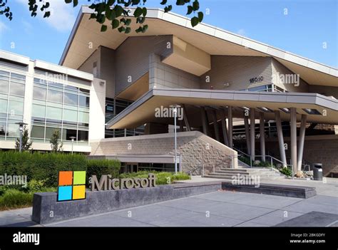 Company Logotype Microsoft Corporation Headquarters Redmond
