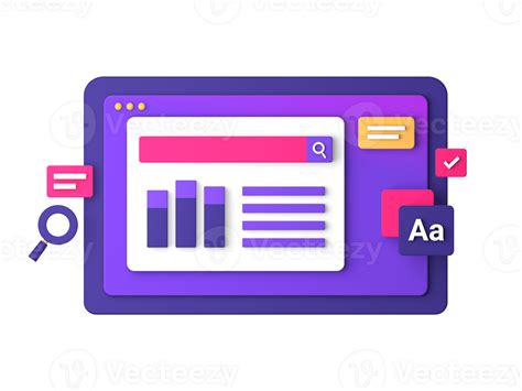 3d Purple Illustration Icon Of Working On A Business Job Front For Ui Ux Web Mobile Apps Social