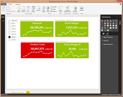 How To Disable Existing Custom Visual In Power Bi Desktop