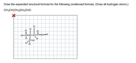 solved draw the expanded structural formula for the