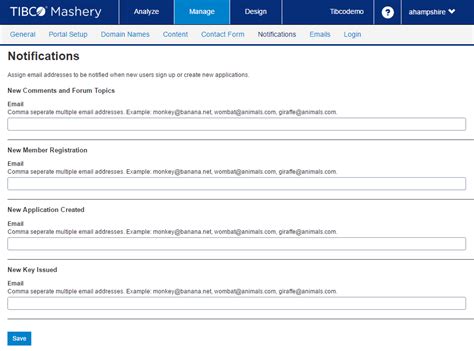 configure email notifications in tibco mashery® archived articles