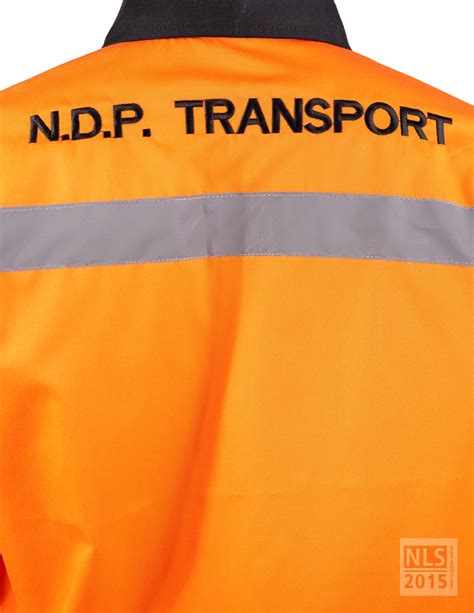 เสื้อพนักงานขับรถ เสื้อเซฟตี้ เสื้อช็อปแขนยาว เนื้อผ้าคอมทวิวสีส้ม ติดแถบสะท้อนแสง อาร์มเซฟตี้