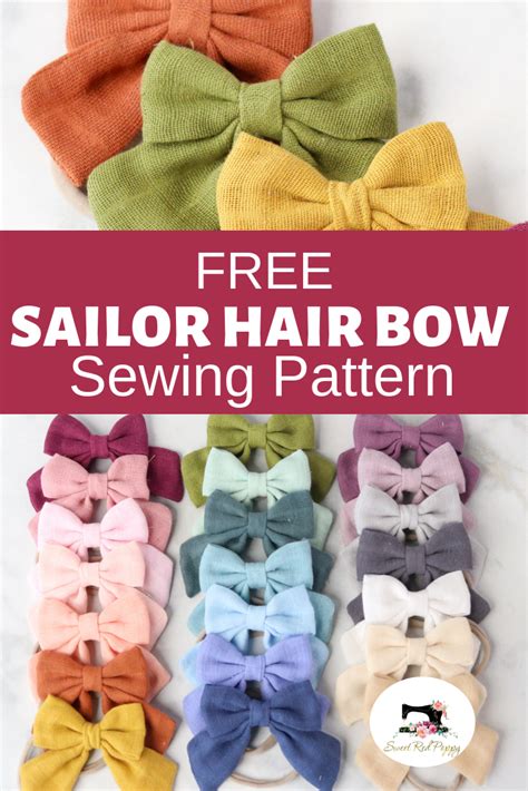 Sailor Hair Bow Sewing Tutorial And Free Printable Pdf Pattern Artofit