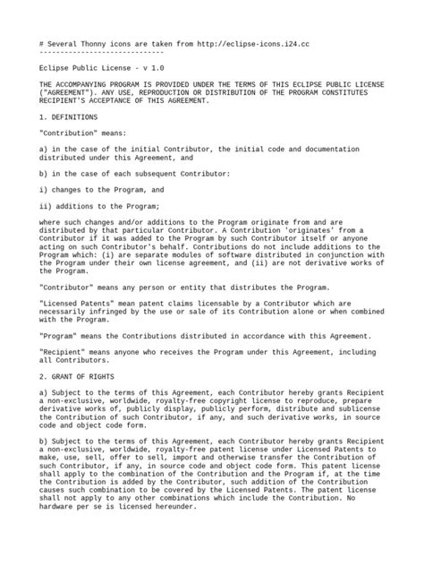 Eclipse Icons License Pdf License Patent