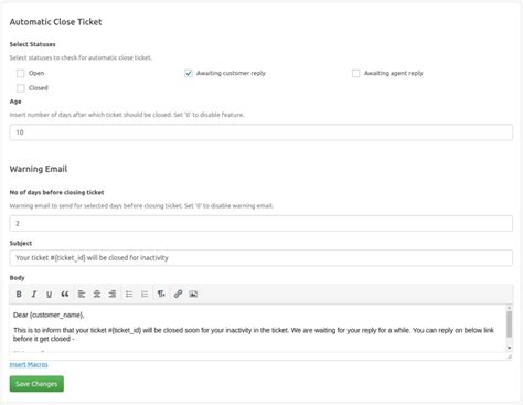 Automatic Close Tickets Supportcandy