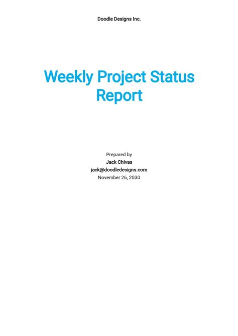 Google Docs Project Report Template
